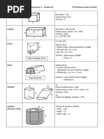 Mensuration Formula Sheet - IGCSE | PDF | Euclidean Geometry | Convex Geometry