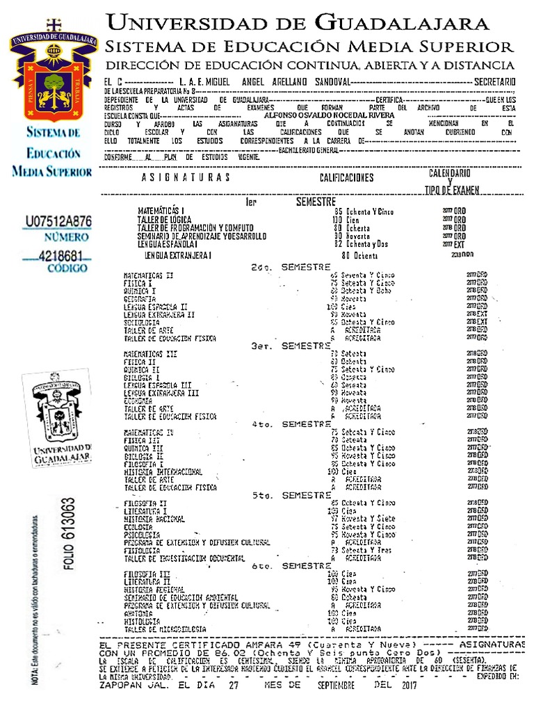 Prepa Udg Frente | PDF
