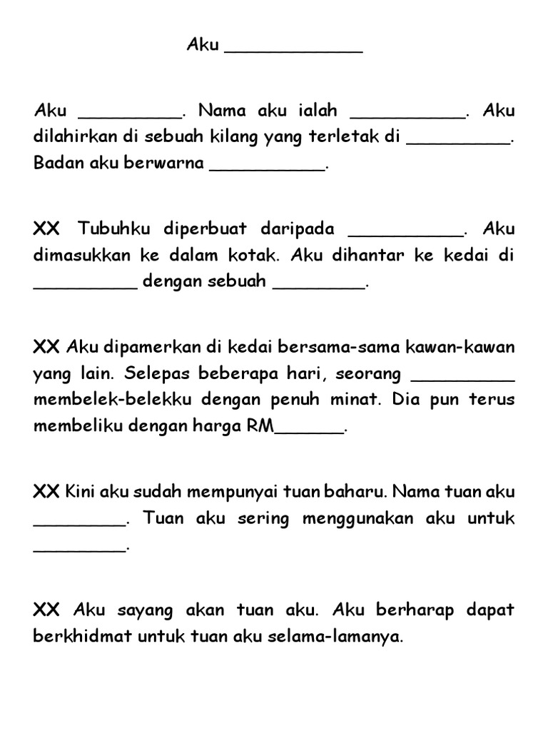 Draf Karangan Autobiografi Pdf