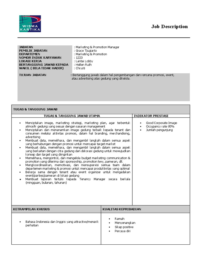 Marketing & Promotion Manager | PDF