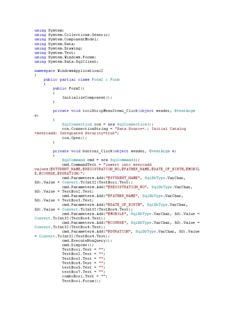 Using Using Using Using Using Using Using Using Namespace Public Partial Class Public | PDF ...