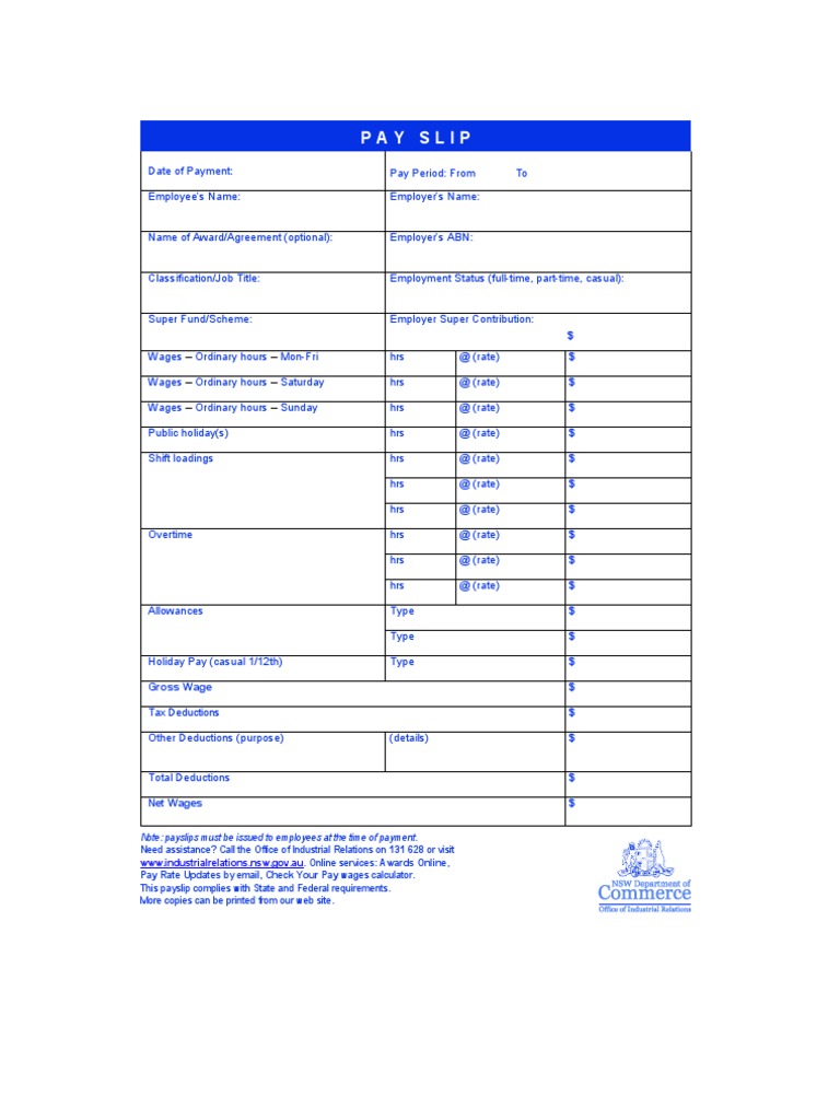 Employee Payslip Template Format | PDF | Human Resources | Overtime