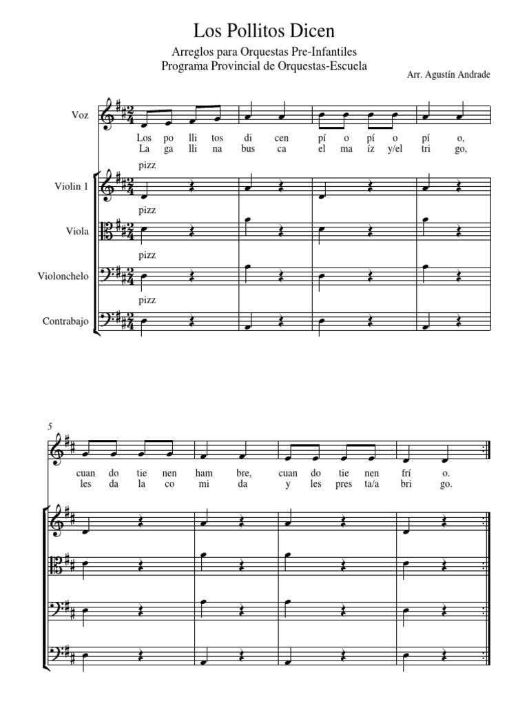 Los Pollitos Dicen | PDF | Las artes escénicas | Grupos de musica clasica