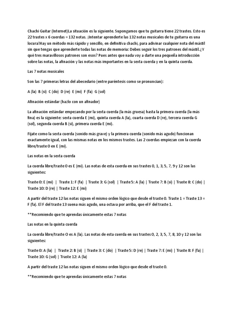 Chachi Guitar | PDF | Guitarras | Acorde (Música)
