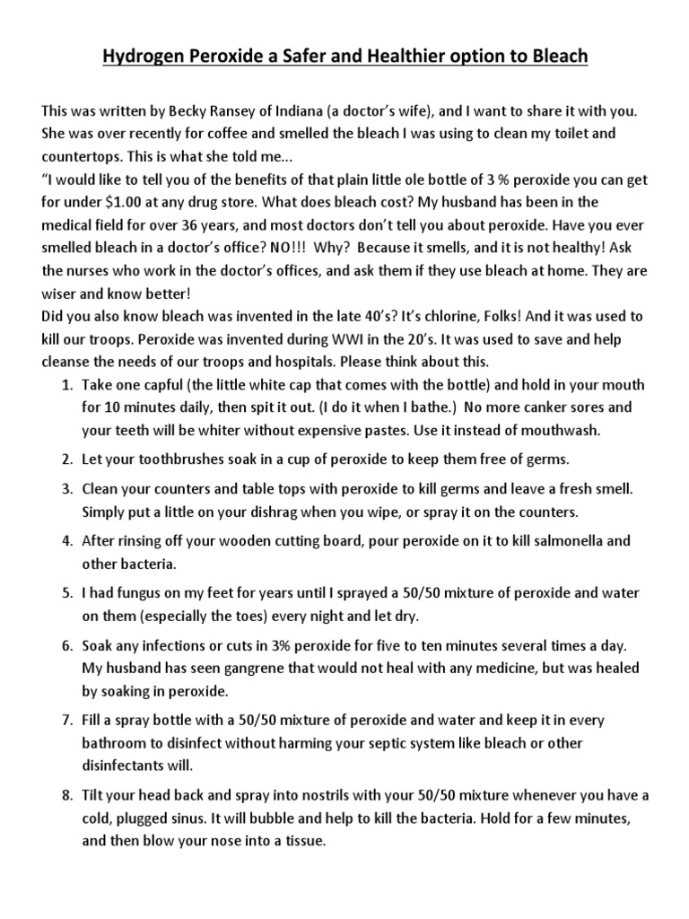 H2o2... Air | PDF | Hydrogen Peroxide | Bleach