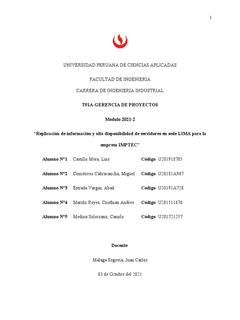 Ejemplo 03 PROYECTOS | Download Free PDF | Servidor (Computación) | Gestión de tecnología de la ...