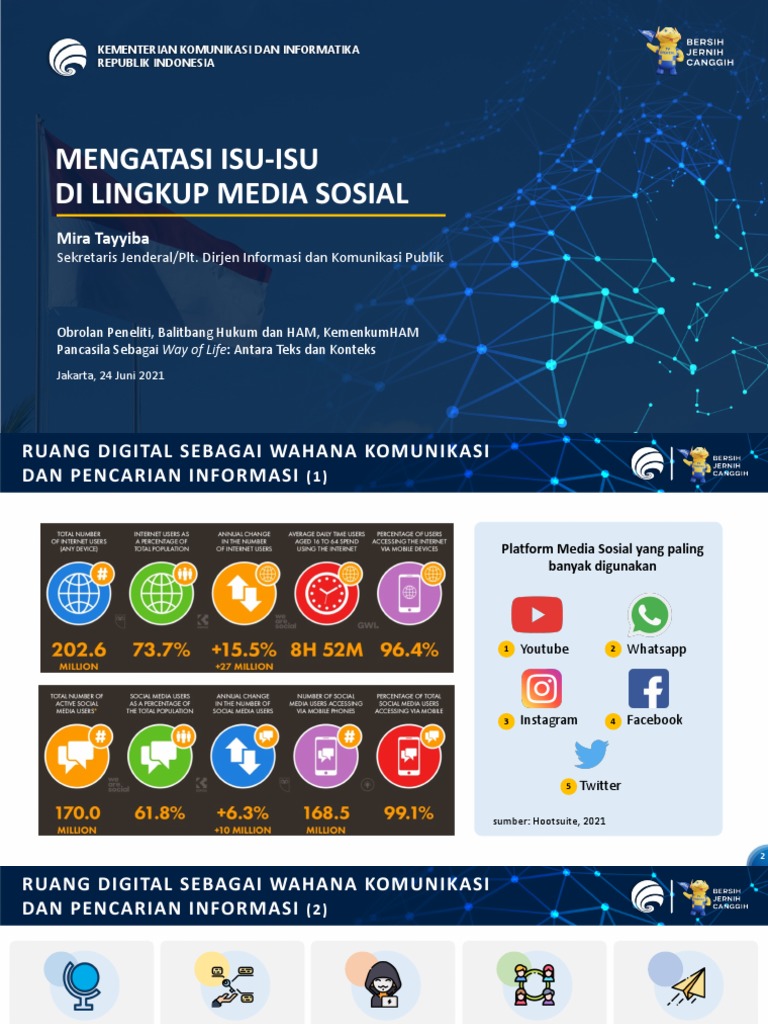 2021-06-24 Mengatasi Isu-Isu Media Sosial - Sekjen Kominfo | PDF
