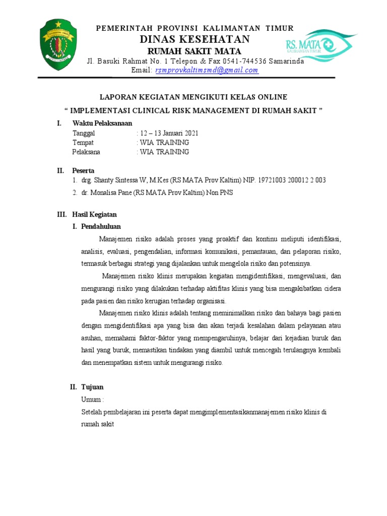 Lap Managemen Risk | PDF