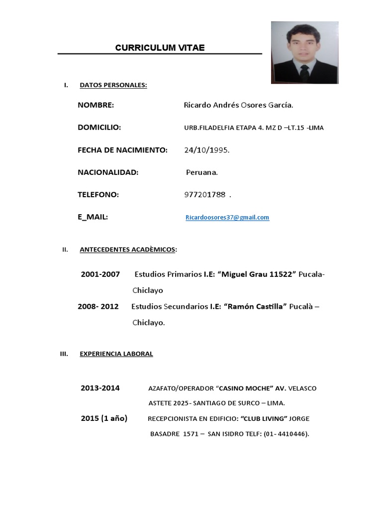 CV Ricardo | PDF