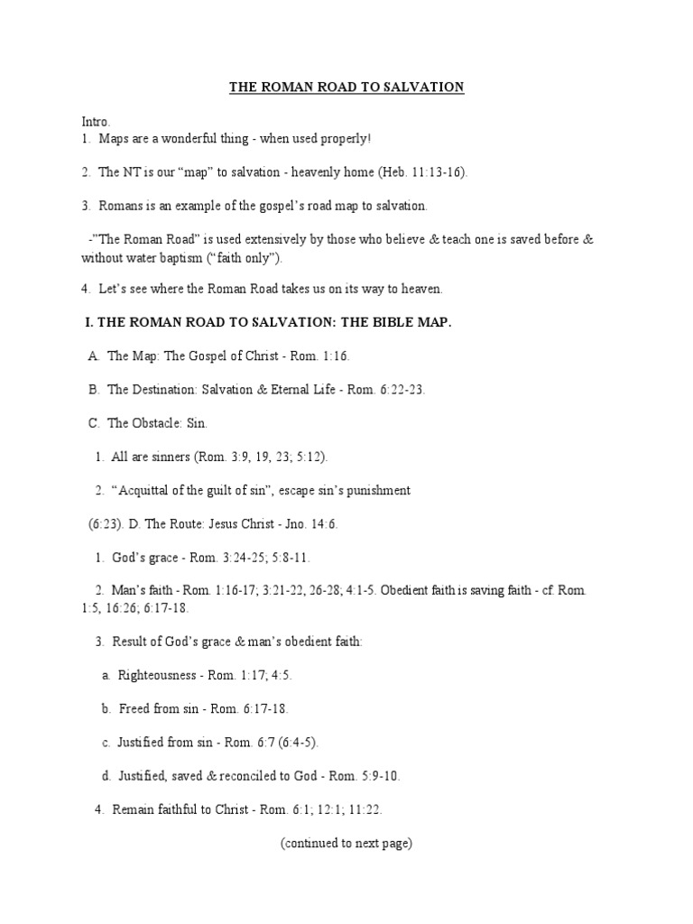 The Roman Road | Download Free PDF | Epistle To The Romans ...