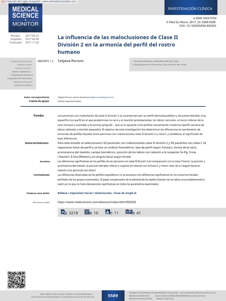 The Influence of Class II Division 2 Malocclusions On The Harmony of ...