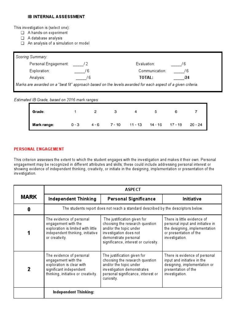 Internal Assessment Score Sheet | PDF | Statistical Hypothesis Testing ...