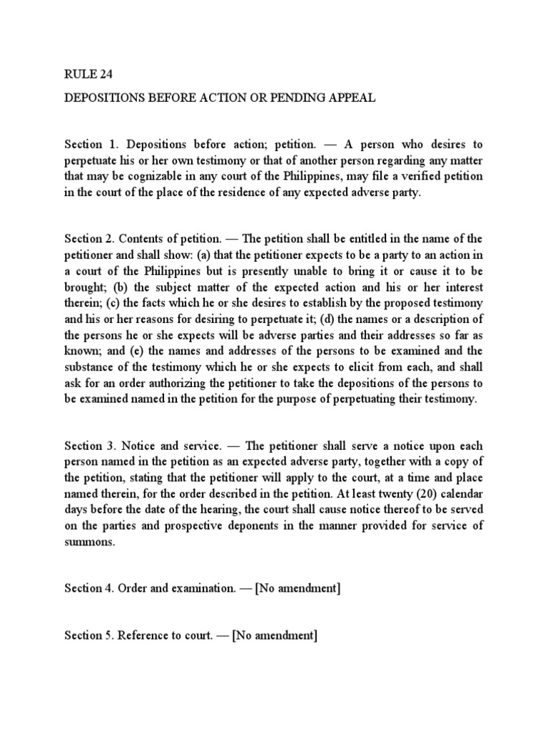 Rule 24 | PDF | Deposition (Law) | Courts