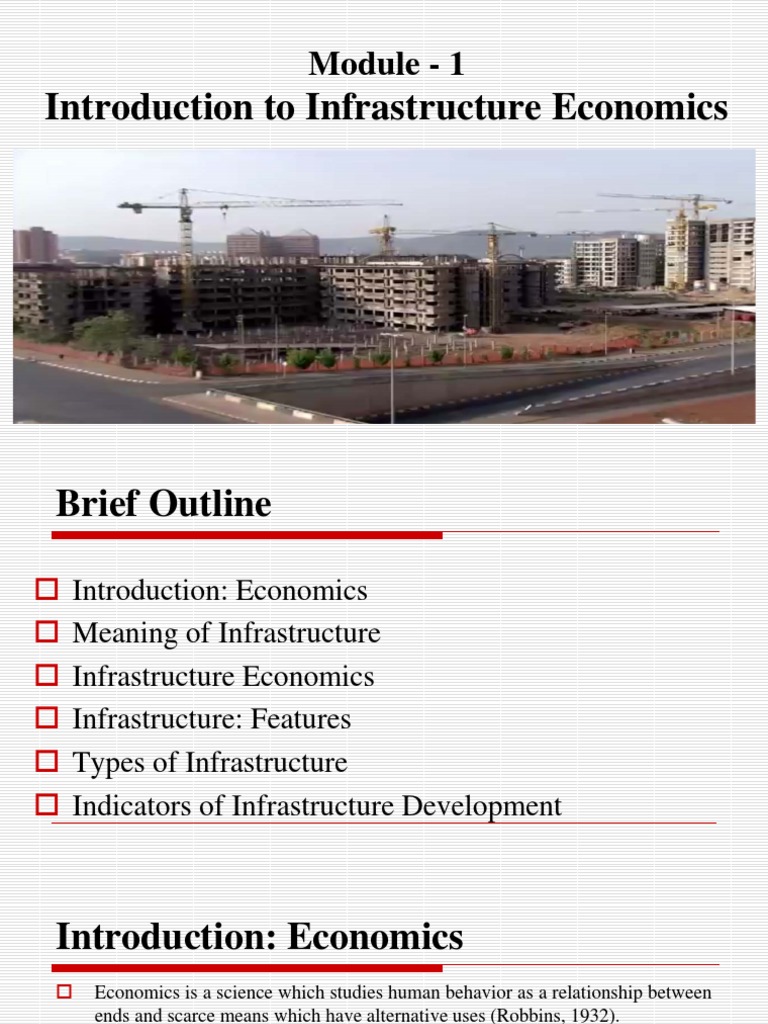 Introduction To Infrastructure Economics: Module - 1 | PDF ...