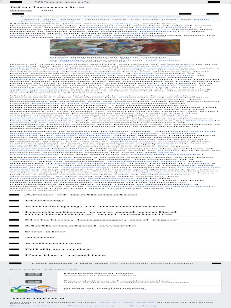 Mathematics - Wikipedia | PDF | Mathematics | Science