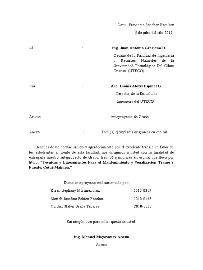 Carta de Recibo de Acuse | PDF