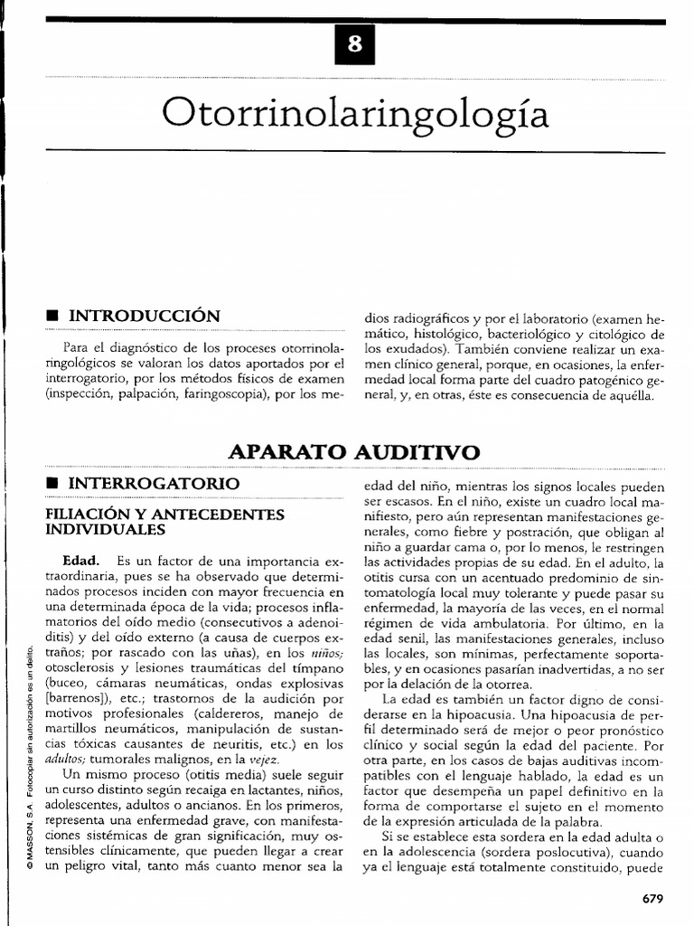 Semiologia Surós Otorrino | PDF