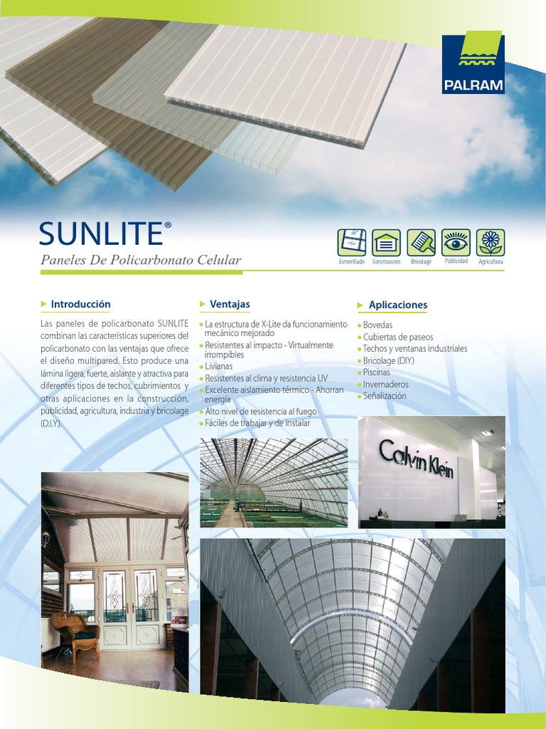 Sunlite Brochure | PDF | Aislamiento térmico | Cantidades fisicas