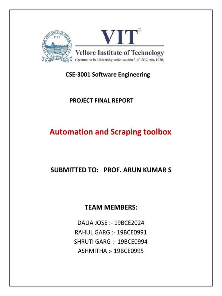 Software Engineering Project | PDF | Selenium (Software) | Software Testing
