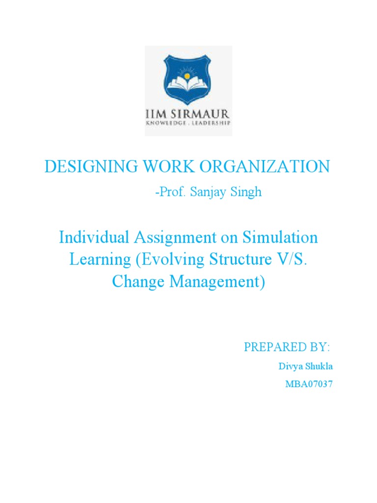 Designing Work Organization | PDF | Simulation | Learning
