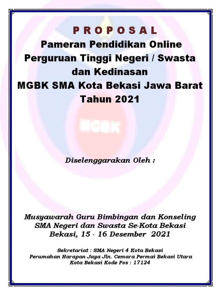 Proposal Edufair MGBK PDF | PDF