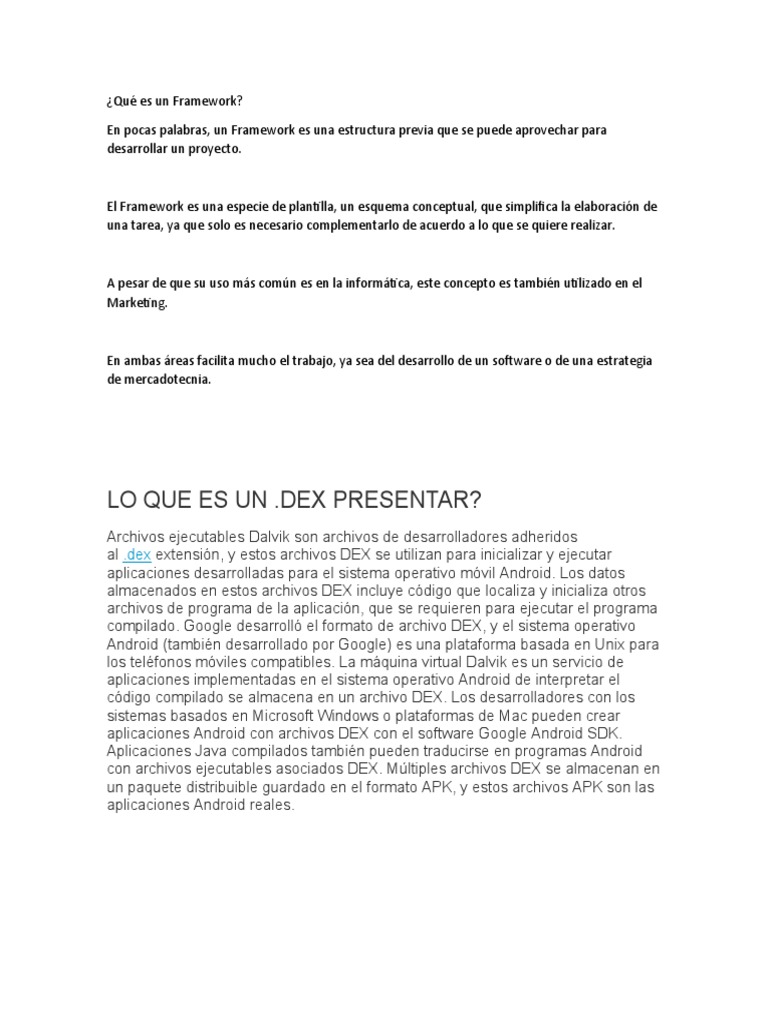 Qué Es Un Framework | PDF