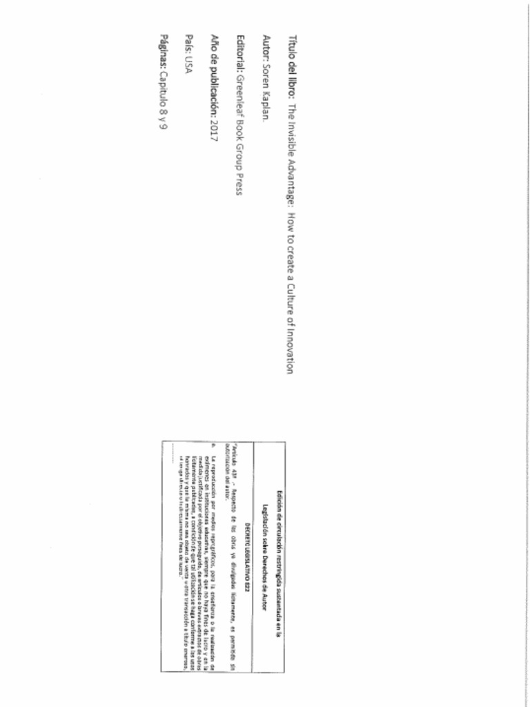 L8 The Invisible Advantage Soren Kaplan Ch8-9 | PDF