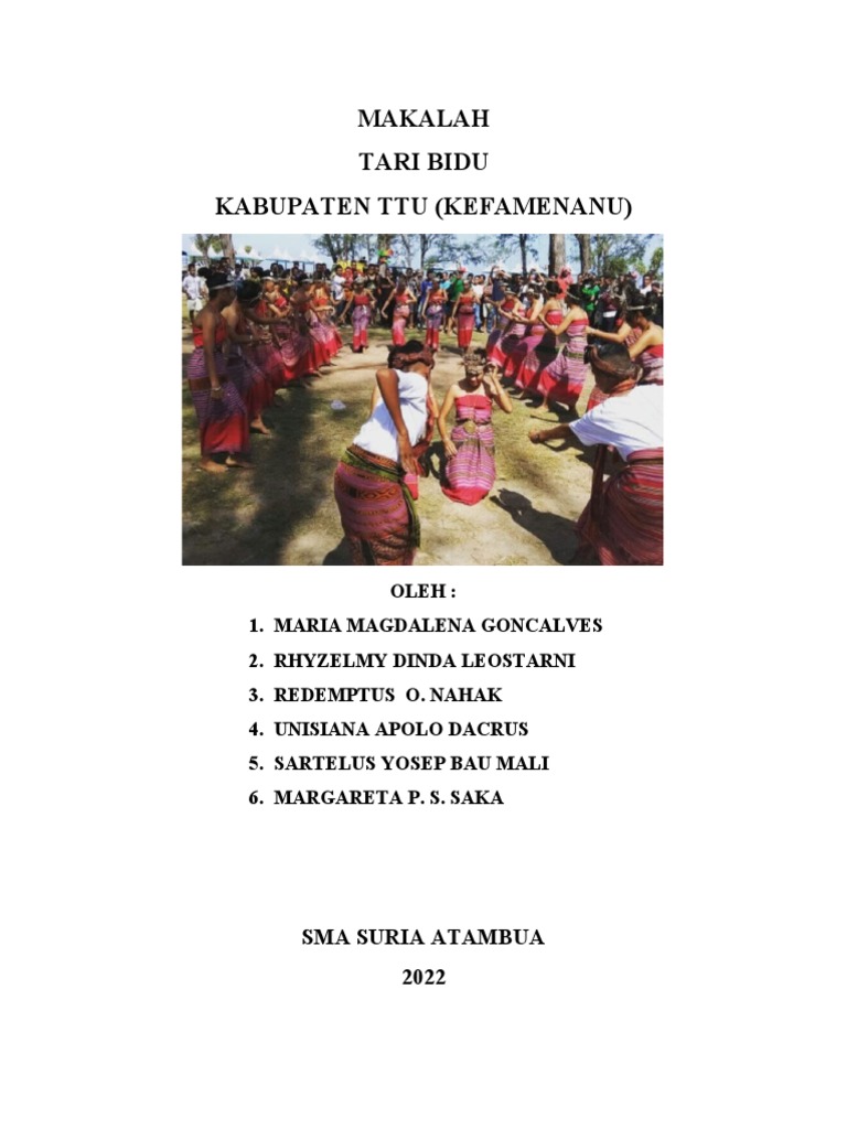 Tari Bidu: Tradisi dan Maknanya | PDF