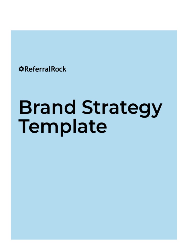 Brand Strategy Template | PDF | Brand | Target Audience