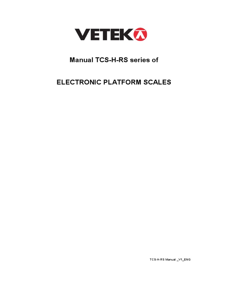 TCS-H-RS Manual - V1 - ENG | PDF | Rechargeable Battery | Weight