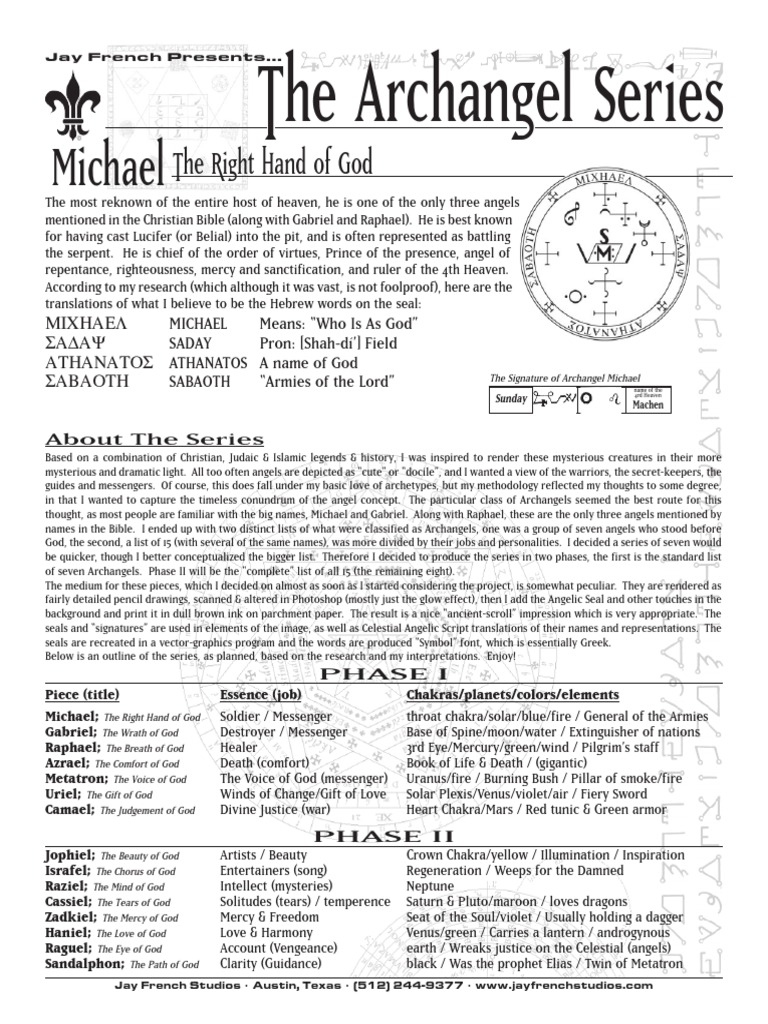 Arch Angel Michael Sigil | PDF | Angel | Michael (Archangel)