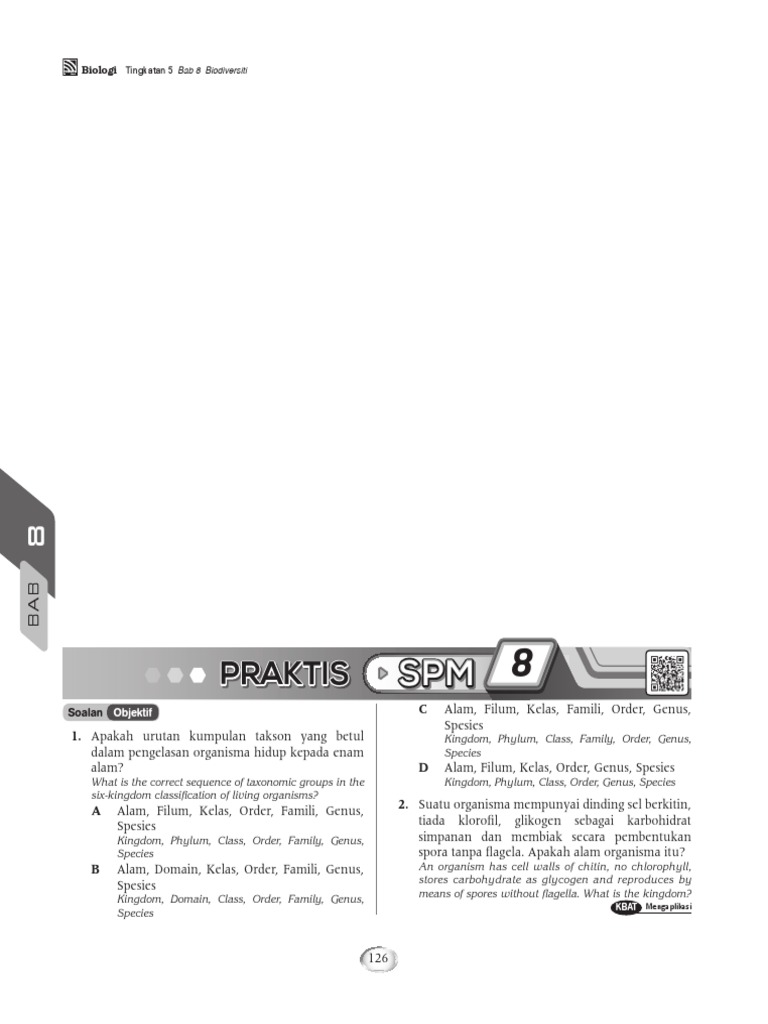 Praktis Biologi Bab 8 T5? | PDF | Pathogen | Species