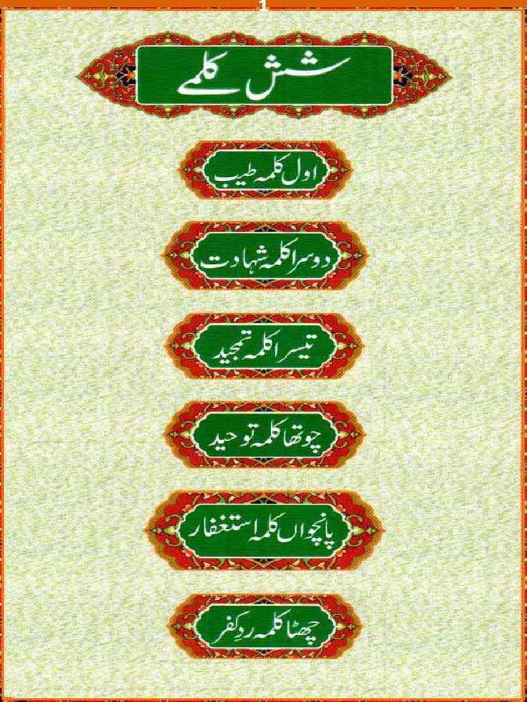 Six Kalimas Urdu Tarjuma | PDF