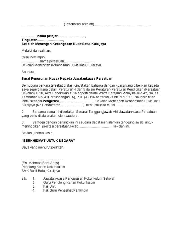 Surat Perlantikan Ajk Pengakap Udara | PDF