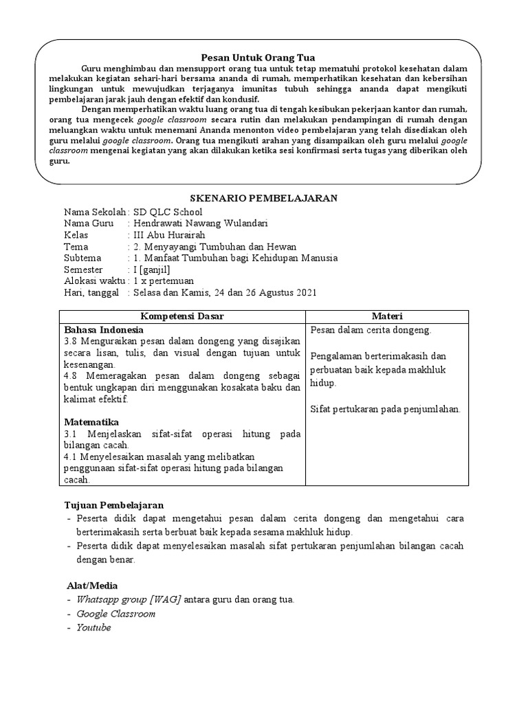RPP P3 Abu Tema 3B Subtema 1 (Week 5) | PDF
