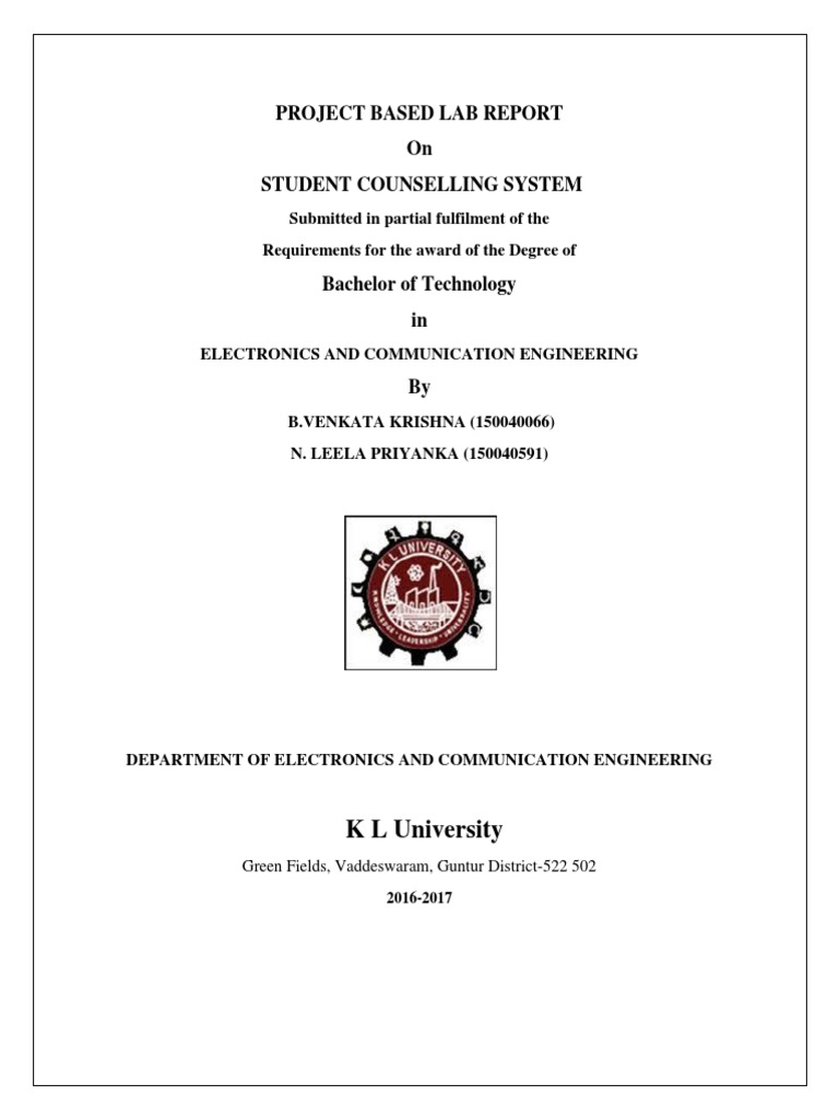 Student Counselling Project Lab Report | PDF | Systems Engineering ...