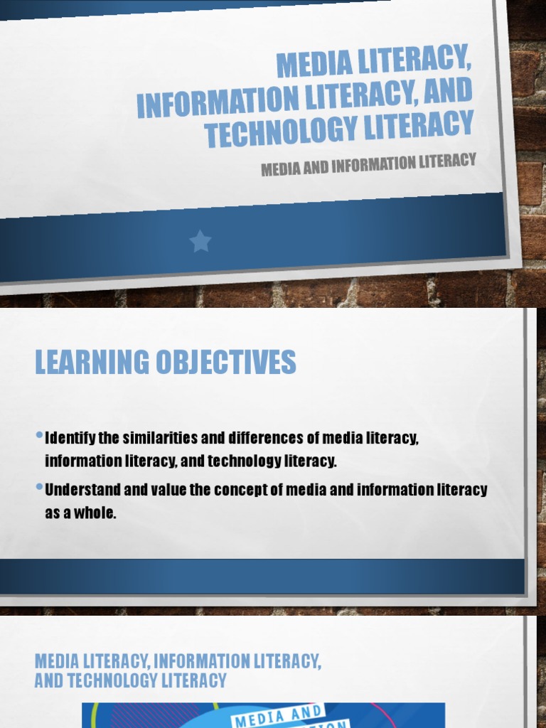 Q1W2 Media Information Technology Literacy | PDF | Information Literacy ...