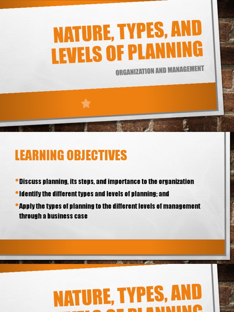 Q1W7 Nature Types Levels Planning | PDF | Goal | Strategic Planning