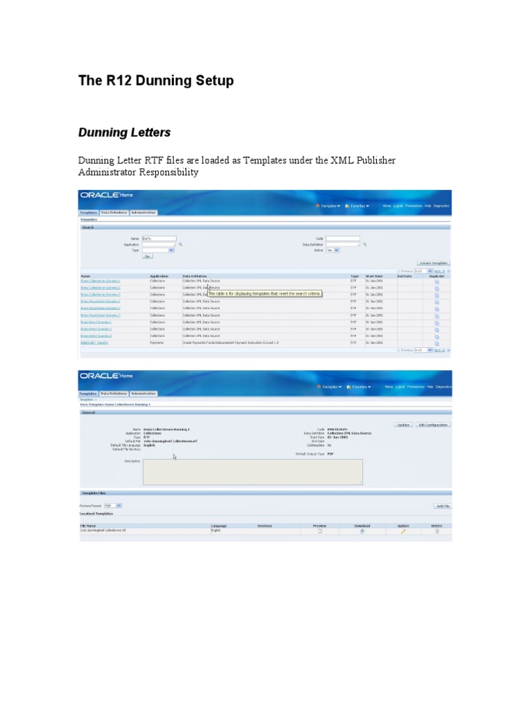R12 Dunning Setup and Process Overview | PDF | Business | Computers