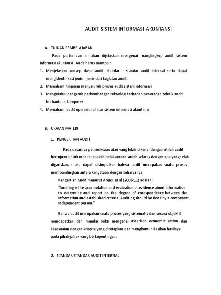 Audit Sistem Informasi | PDF