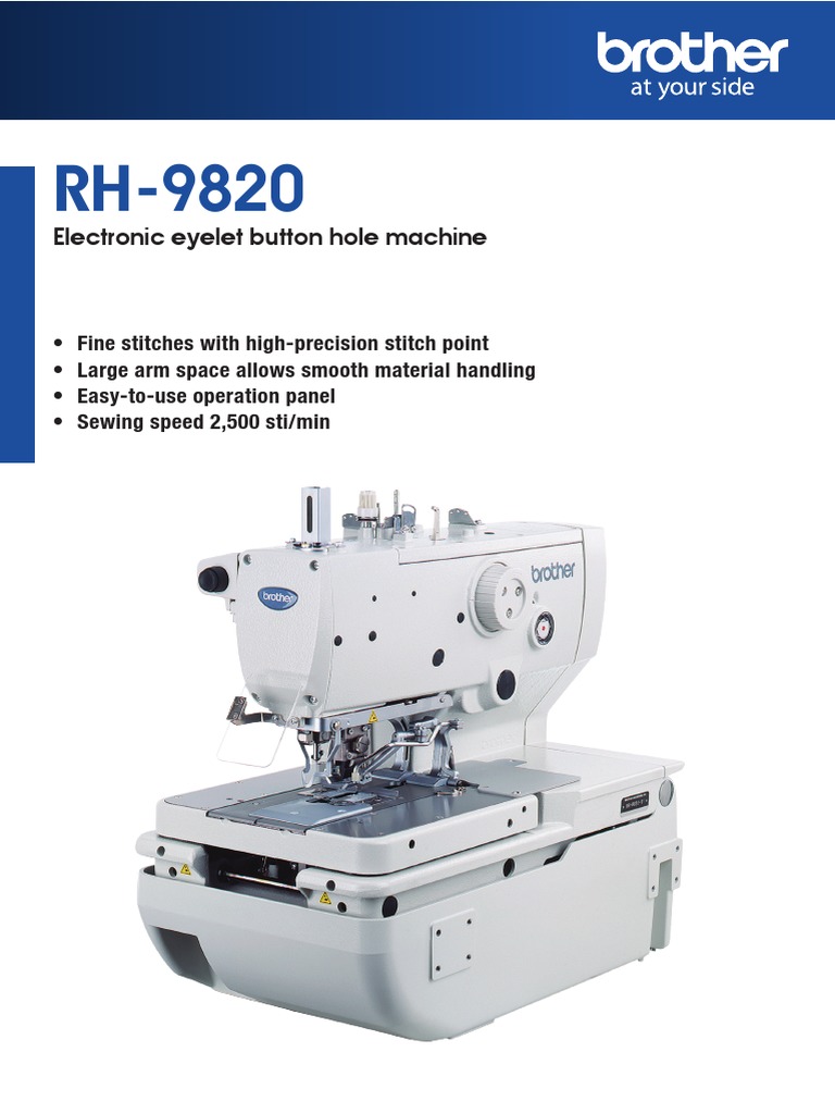 Electronic Eyelet Button Hole Machine | PDF | Sewing | Sewing Machine