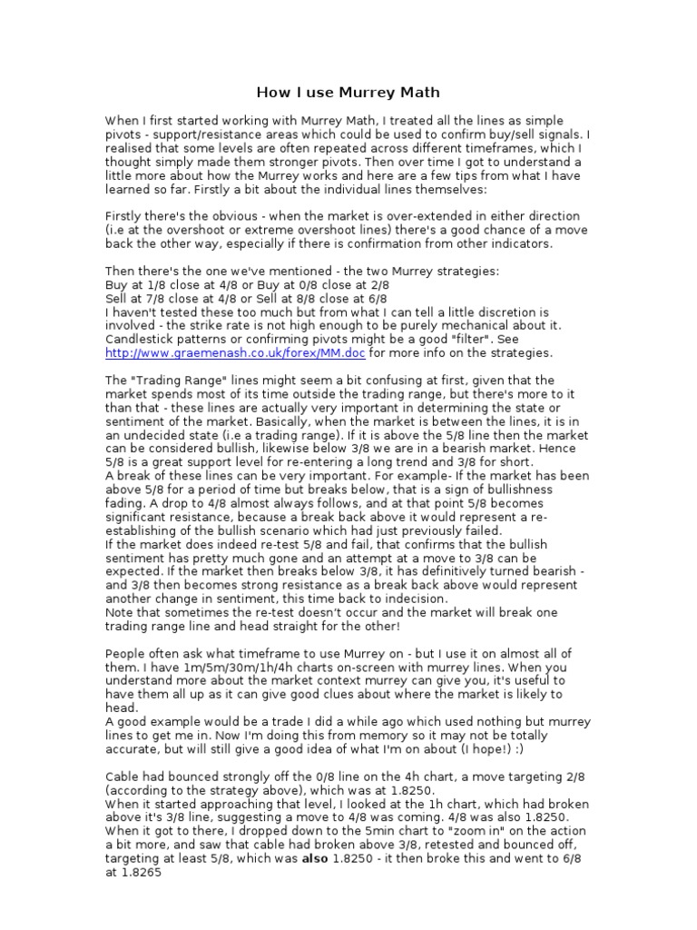 How I Use Murrey Math | PDF | Market Trend | Cognition