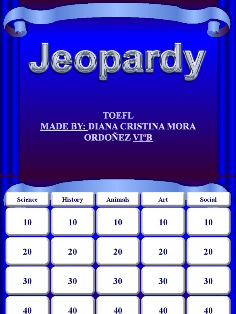 Jeopardy Template3 2003 | PDF | Conducting | Chemical Substances