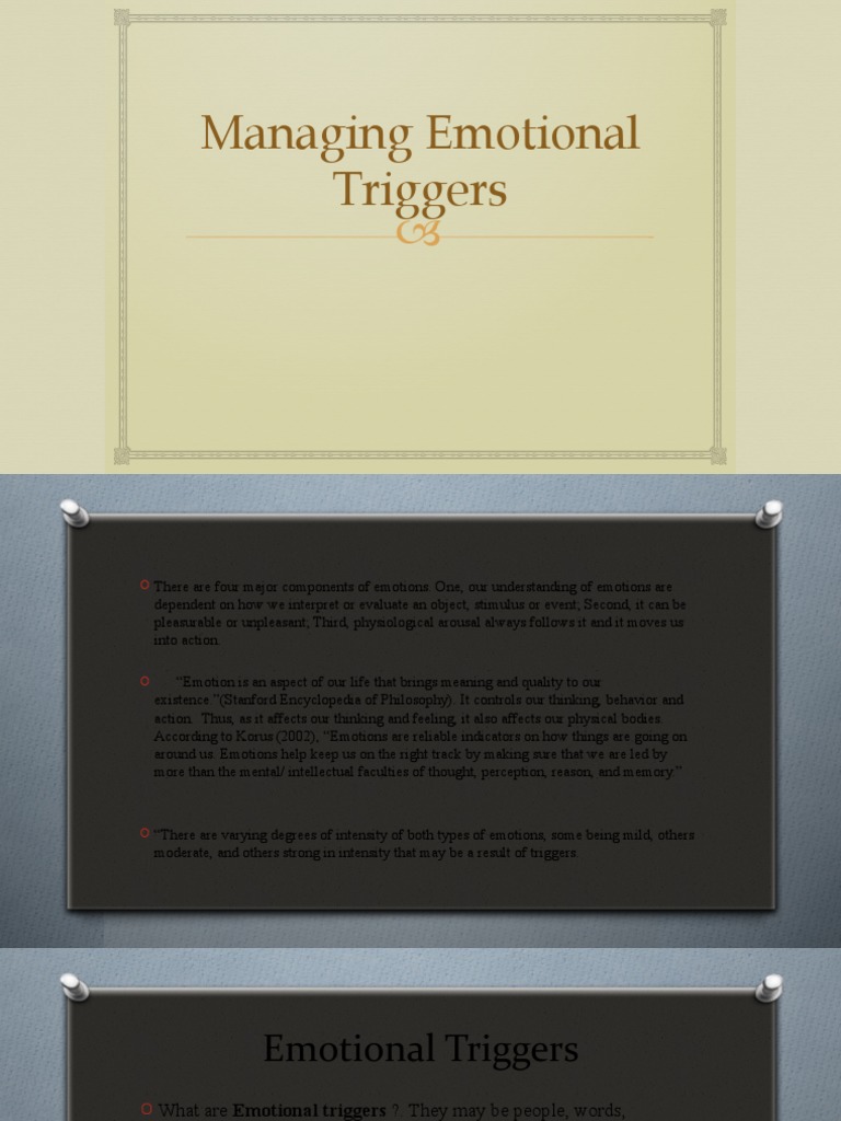 Managing Emotional Triggers 1 | Download Free PDF | Emotions | Affect ...