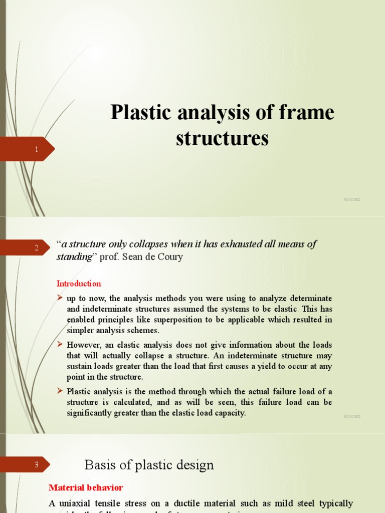 Plastic Analysis of Framed Structures | PDF | Deformation (Engineering ...