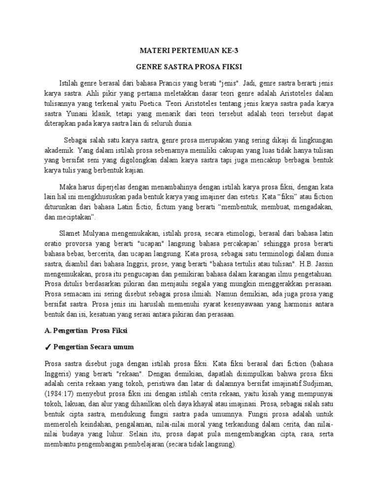 Arti Istilah Prosa dalam Sastra | PDF | Ilmu Sosial