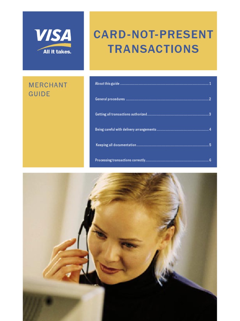 Card-Not-Present Transaction Guide | PDF | Visa Inc. | Financial Technology
