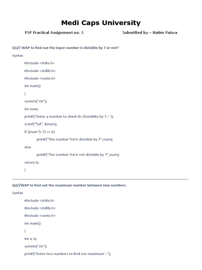 PSP Practical Assignment No. 3 | PDF | Salary | Computer Programming