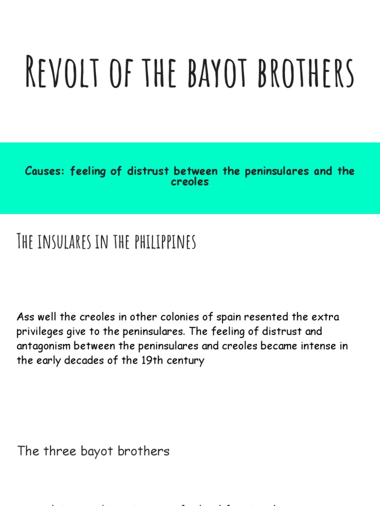 Bayot Brothers' Revolt in the Philippines | PDF