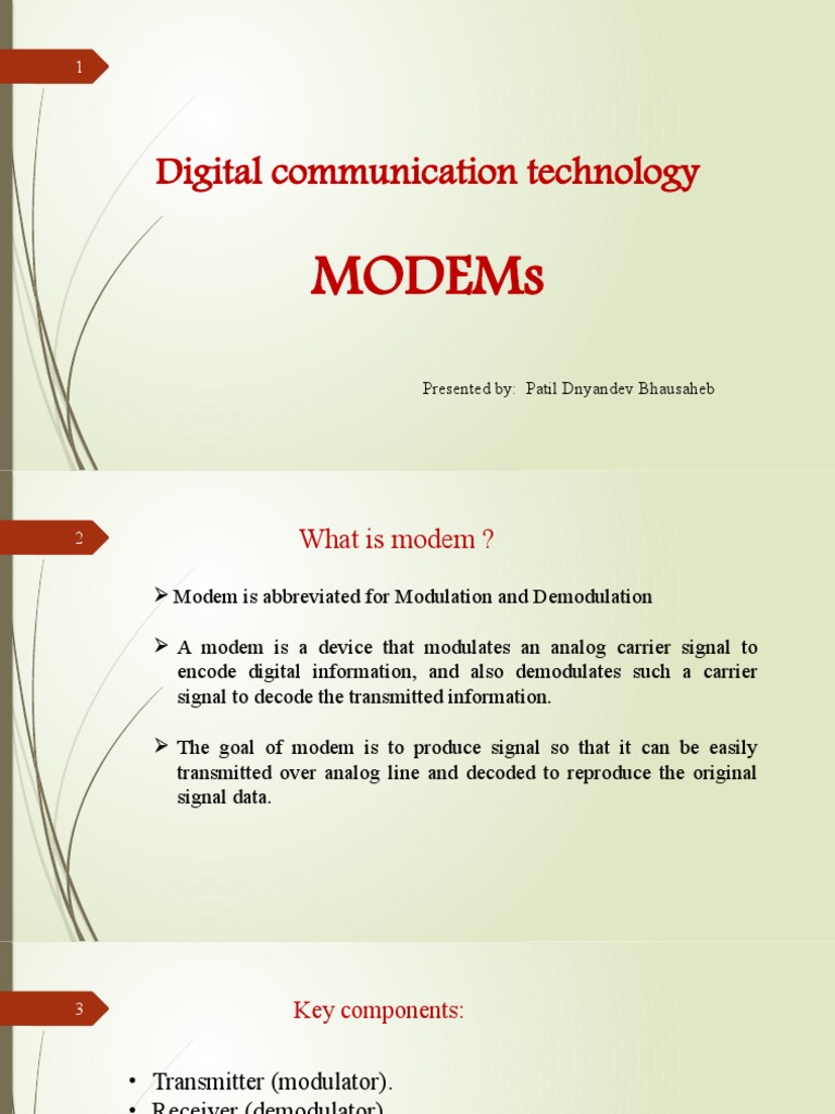 Digital Communication Technology: Modems | PDF